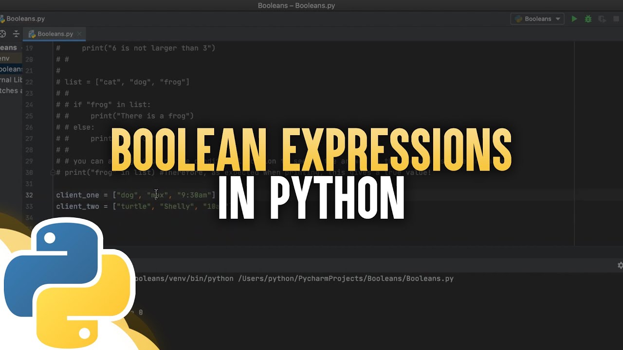 Boolean Expressions In Python