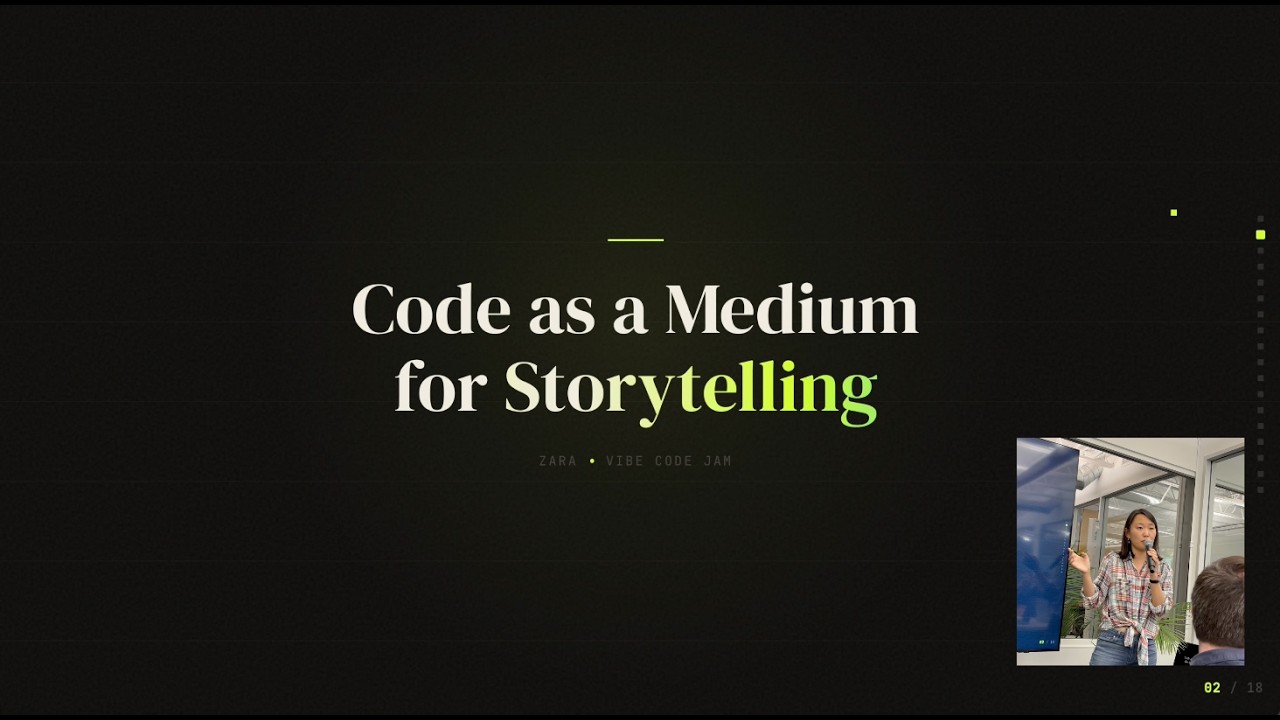 Code as medium for storytelling: My presentation at Vibe Coding Jam event