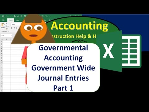 Governmental Accounting Government Wide Part 1 Journal Entri