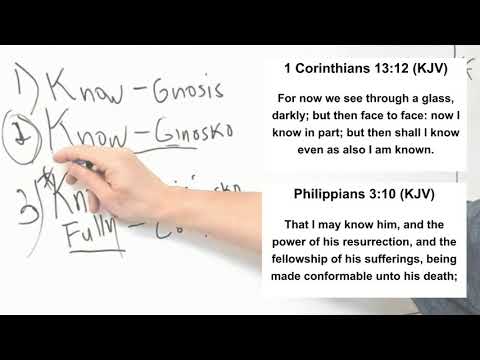 TO KNOW EVEN AS I AM ALSO KNOWN | BIBLE STUDY LESSON | GREEK WORDS GNOSIS | GINOSKO | EPIGINOSKO