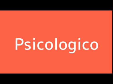 How to say Psychological in Spanish