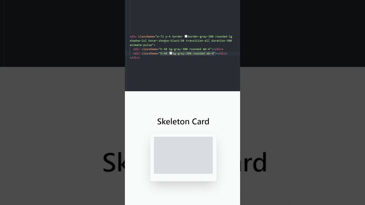 Create Skeleton Loader with Tailwind in 1 minute #code #coding #programming #web #tutorial #css