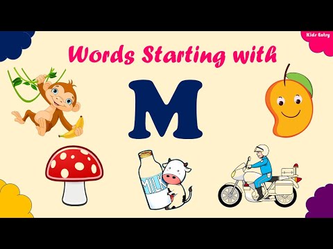 Words Starting With Letter M | Words Beginning with M| Words that starts with M - Kids Entry