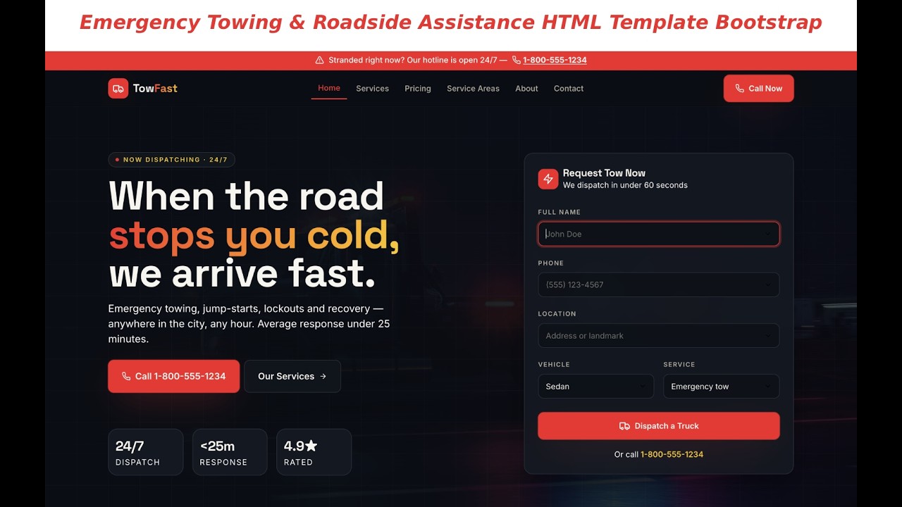 Create Towing Website in Minutes 🚗 | TowFast Template Showcase