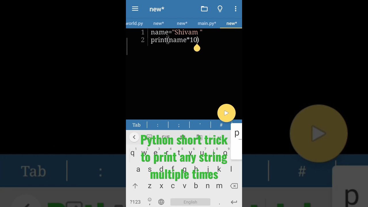 python short trick to print string multiple times using single print function