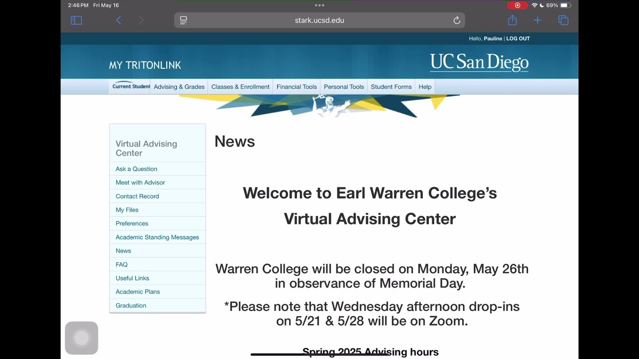 How to Access your Virtual Advising Center (VAC)