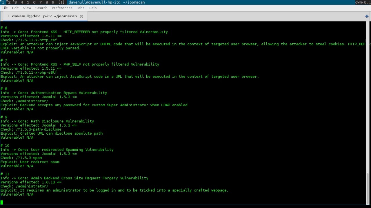 Penetration Testing - How to find vulnerabilities in Joomla with Joomscan