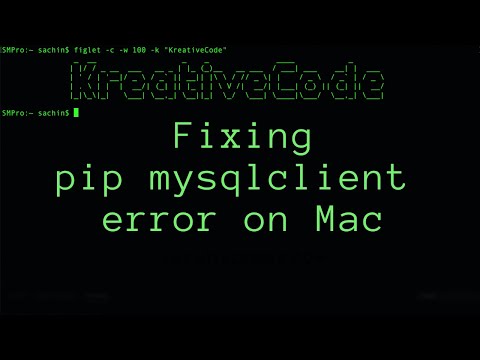 Fixing pip install mysqlclient error on Mac OS