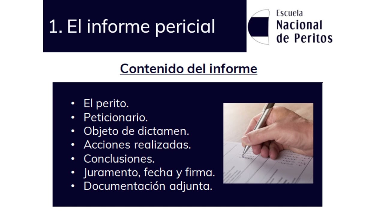 ¿Qué es un informe pericial? (Clase 2)