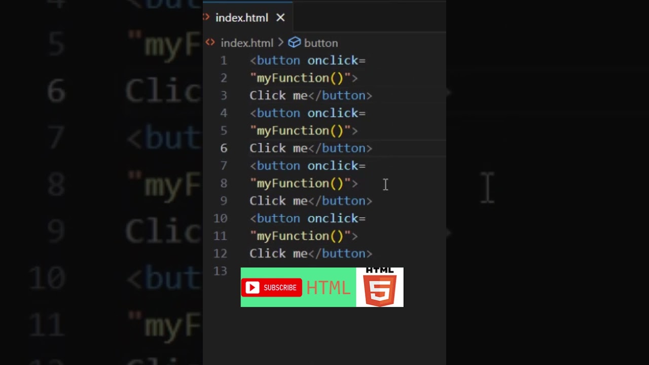 html button onclick my function learn #coding #code #html #coder #html5 #htmlcode #htmlcss #java