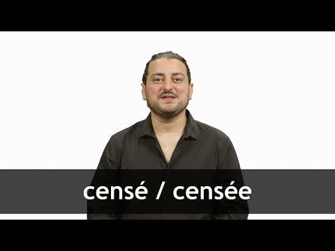 English Translation of “CENSÉ” | Collins French-English Dictionary