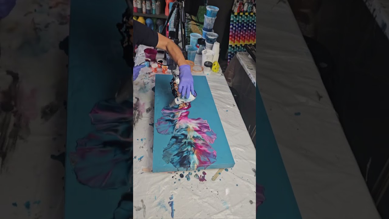 GORGEOUS DUTCH POUR - ACRYLIC POURING FLUID ART