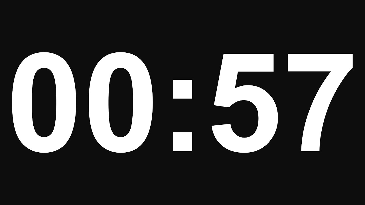 57 Second Timer - No Alarm - 8K