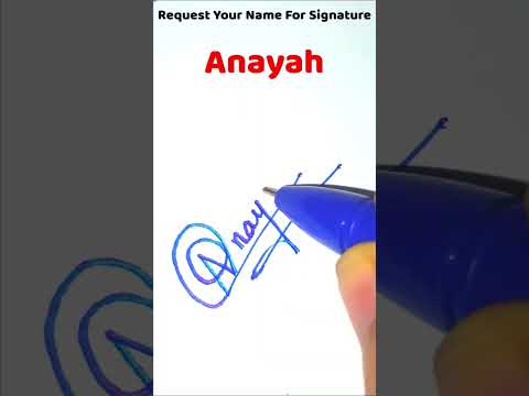 Sign your signature .. Anayah #signature #design #sign #art #howtosignatureyourname #shorts