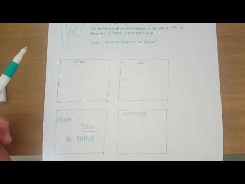 Year 10 Reverse Mean Problems