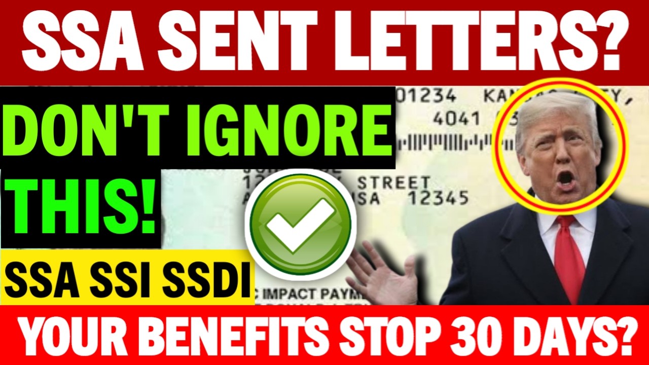 SSA JUST SENT LETTERS? SOCIAL SECURITY BENEFITS COUNT STOP IF YOU IGNORE THIS SSI SSDI VA UPDATE?