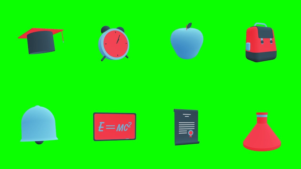 207 animation GREEN SCREEN icons|animated toolkit|Free After Effects Template|#chromakeyvfx|#freeAE