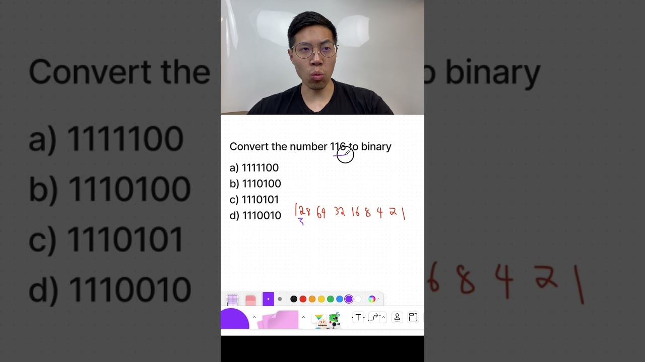 Decimal to binary? Let’s go 💪🏻 #computerscience #coding #binary #decimal #softwaredeveloper