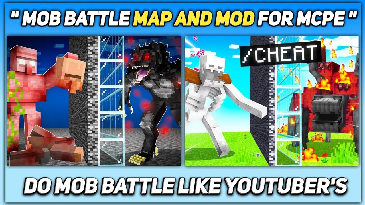 Mob Battle Map And Mod For Minecraft Pe 1.19+ | Mcpe Mob Battle Mod And Map | Devay Gaming