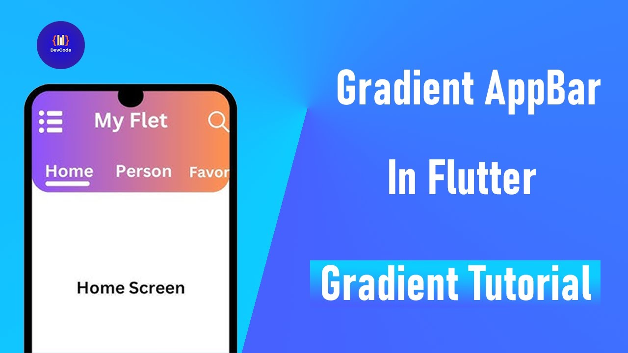 Gradient AppBar In Flutter | Gradient In Flutter | Flutter Tutorial