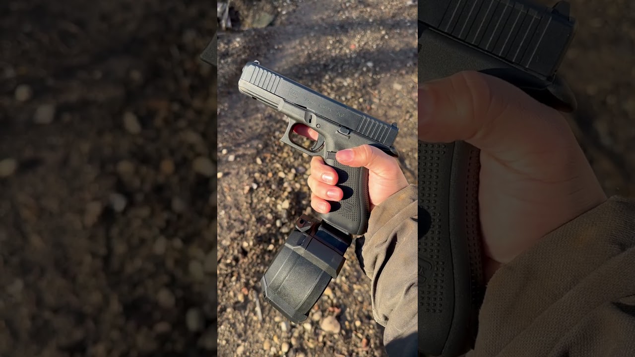 Glock 17 w/ 50 rd Magpul Drum (PMAG D-50 GL9)#edc #glock #legallydangerous #2amendment