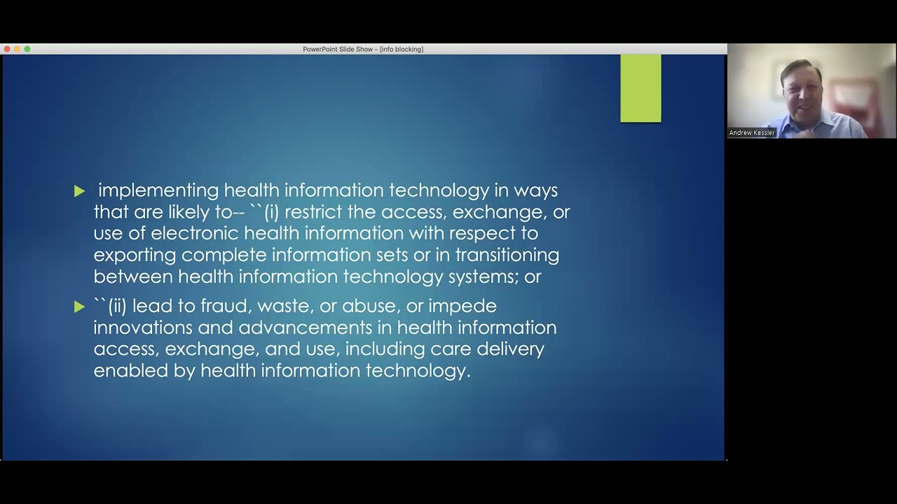Information Blocking Webinar