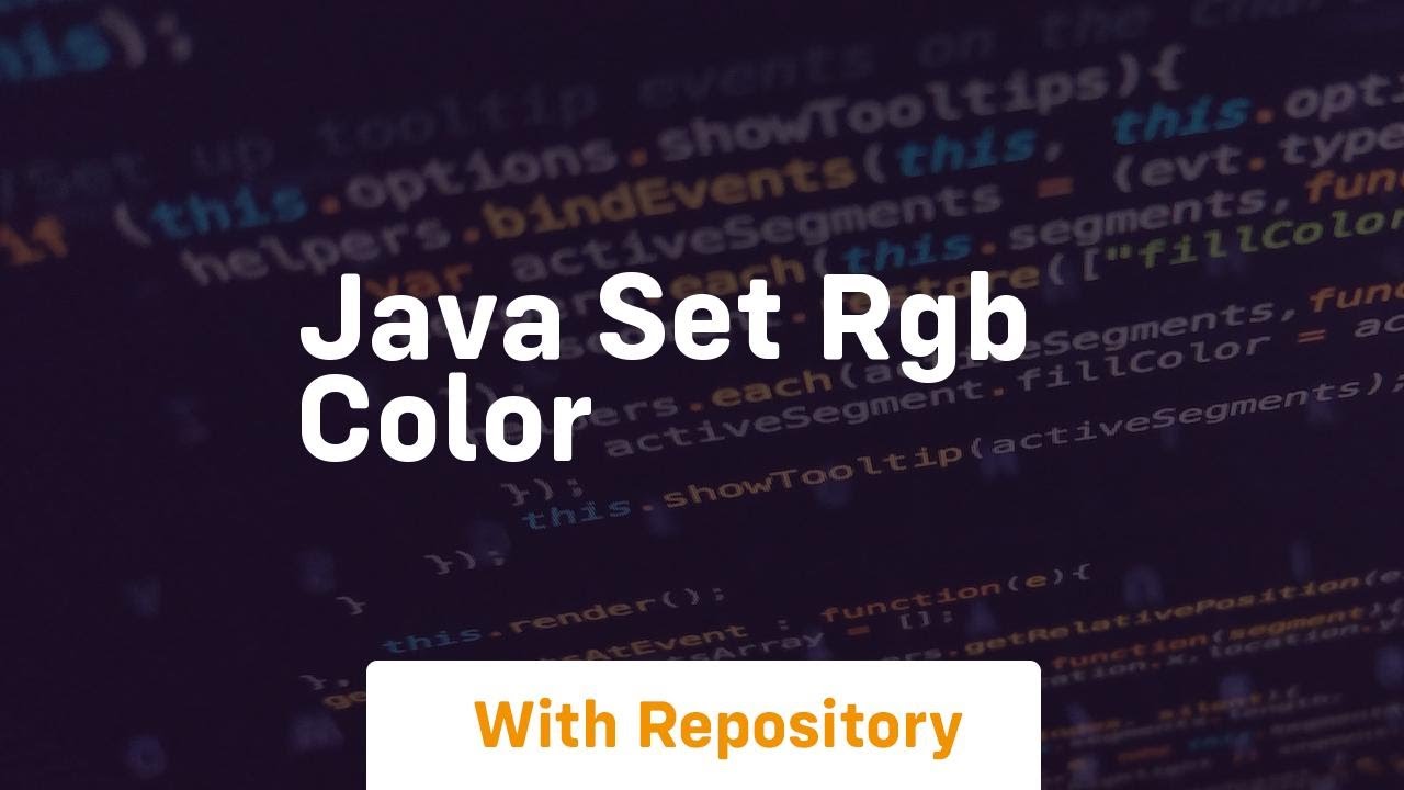 java set rgb color