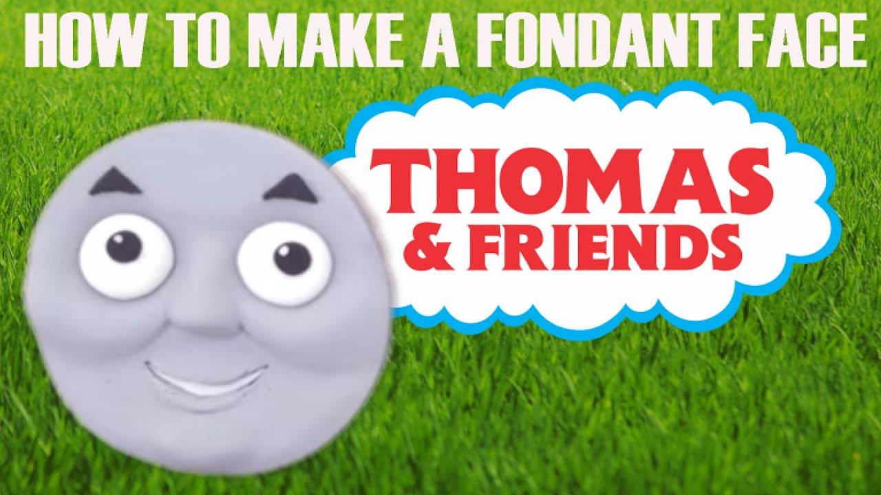 How to make a fondant Thomas the Tank Engine cake face ann reardon howtocookthat