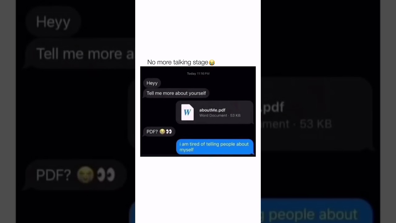 The “talking stage” | bro got pdf of himself #funny #funnymemes #meme #memes