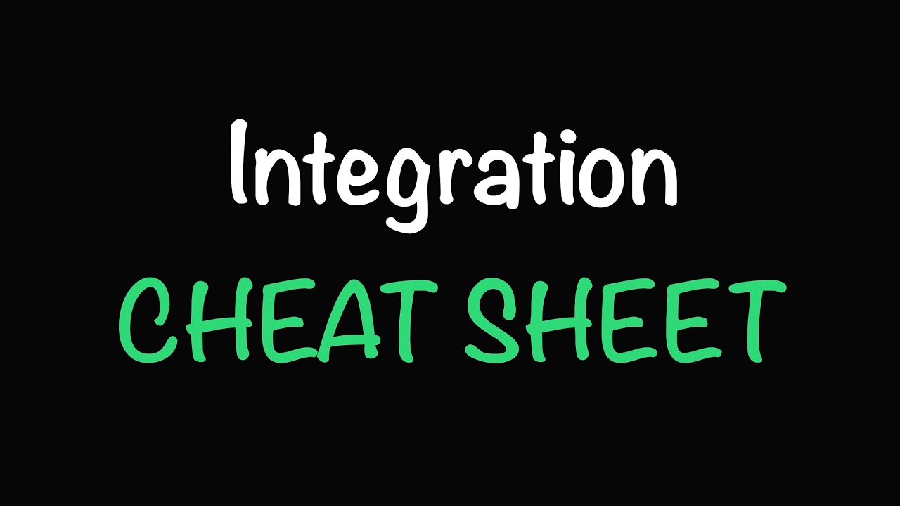 Integration Techniques You MUST Know for Your Calc 2 Final