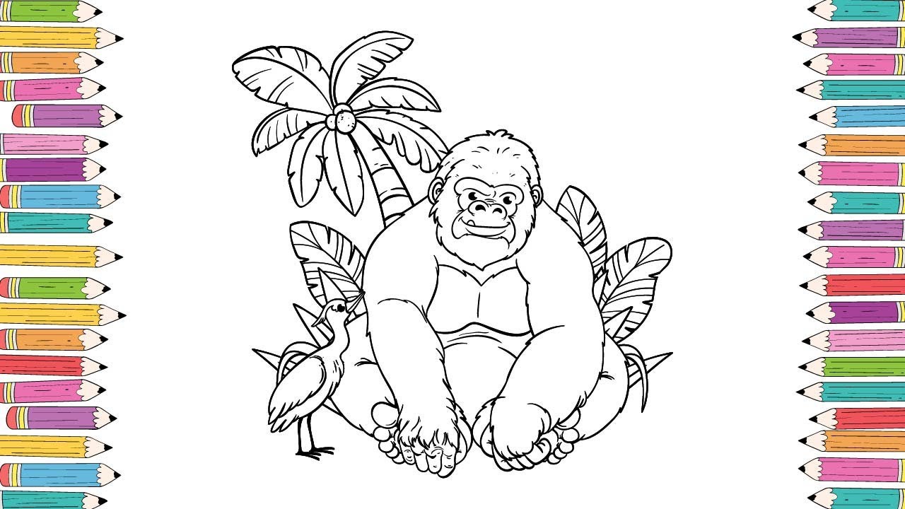 Gorilla Coloring Pages: Fun & Entertaining Videos for Kids! 🦁