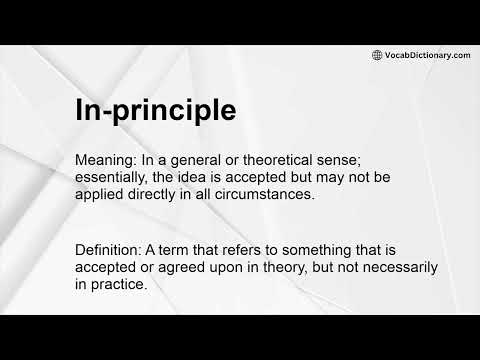In-principle Meaning