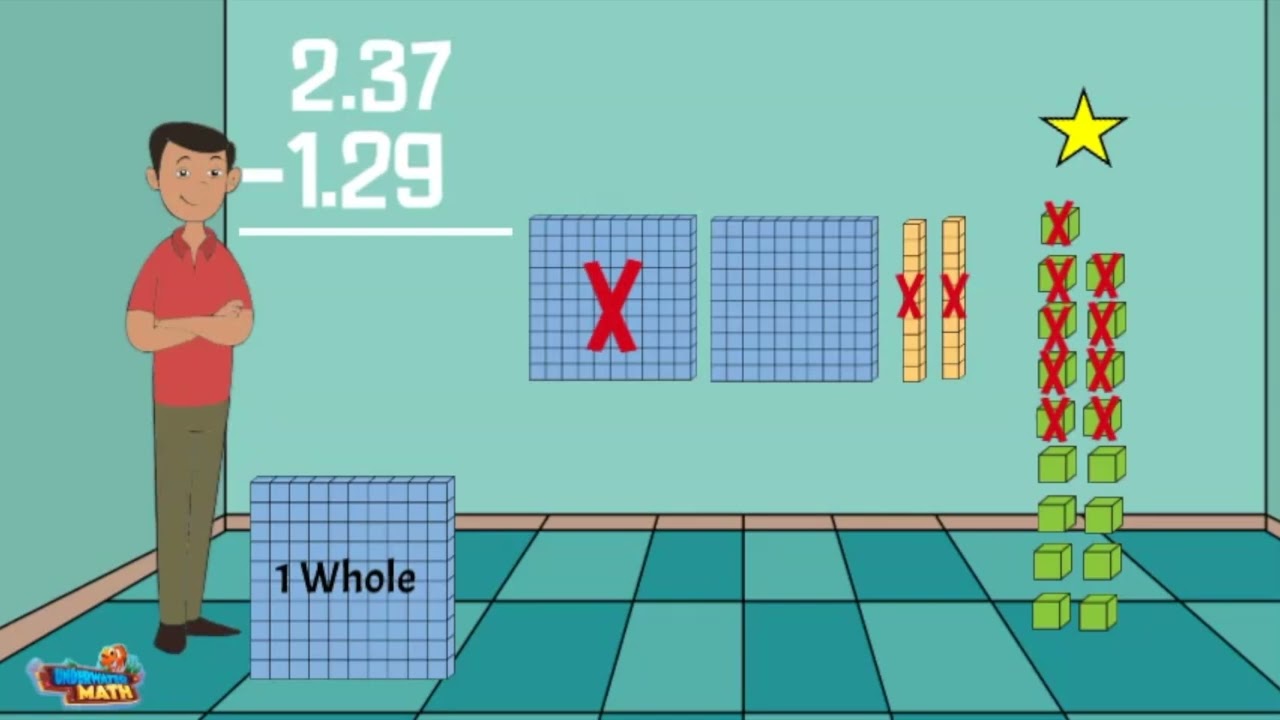 Subtract Decimals Using Models | 5th Grade Math