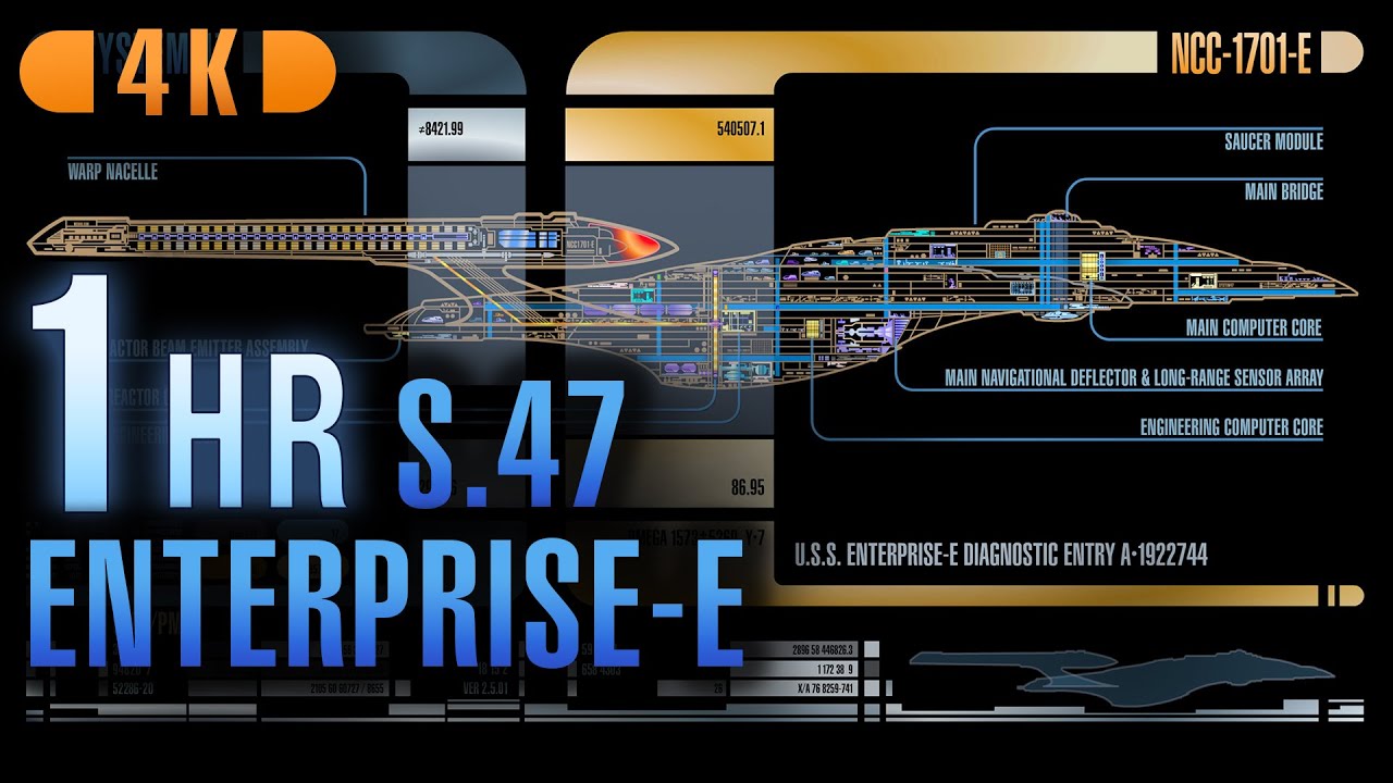 System47: Enterprise-E Schematics • 1-Hour Loop in 4K  [from ver. 2.5.01]