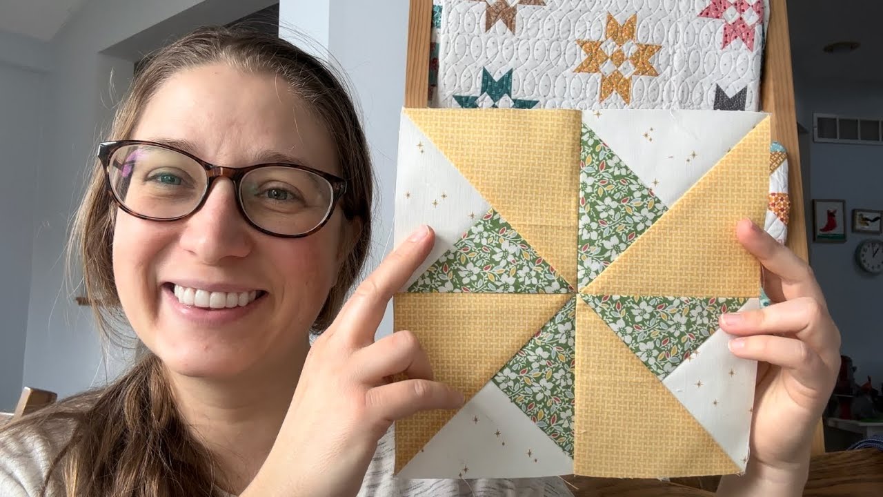 2023 Scrappy Sampler- Block 23- Pinwheel variation quilt block