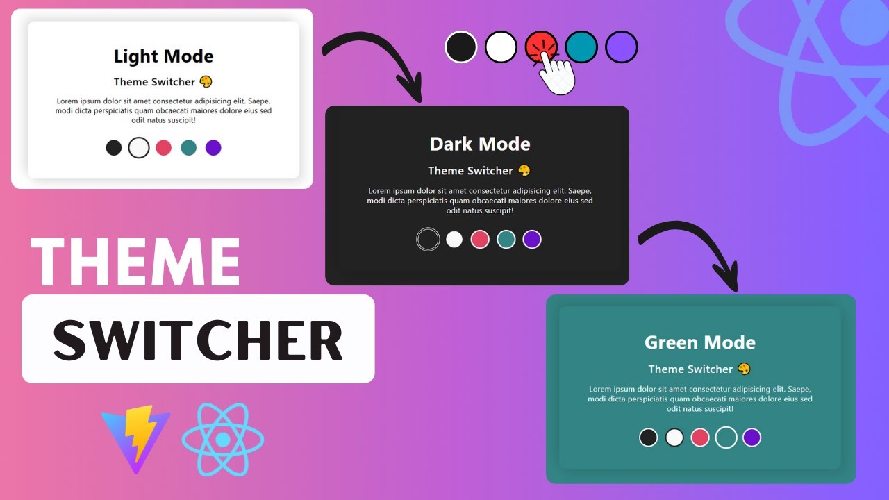 Build a Theme Switcher using React | React JS Tutorial 2026