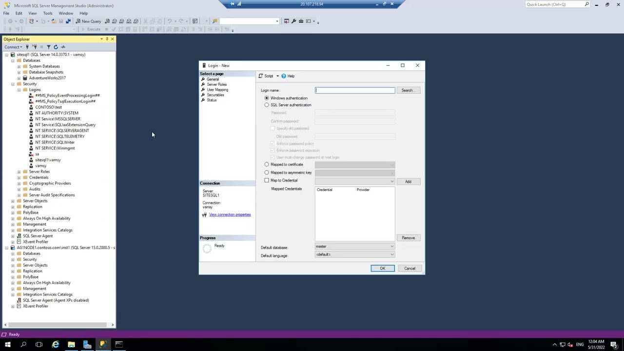 Import/Export of SQL Database from on-premises (oracle VM) to Azure virtual machine