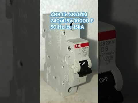 ABB C6 SB201M MCB( MINIATURE CIRCUIT BREAKER)240/415V 10000 P 50 Hz icu 15kA