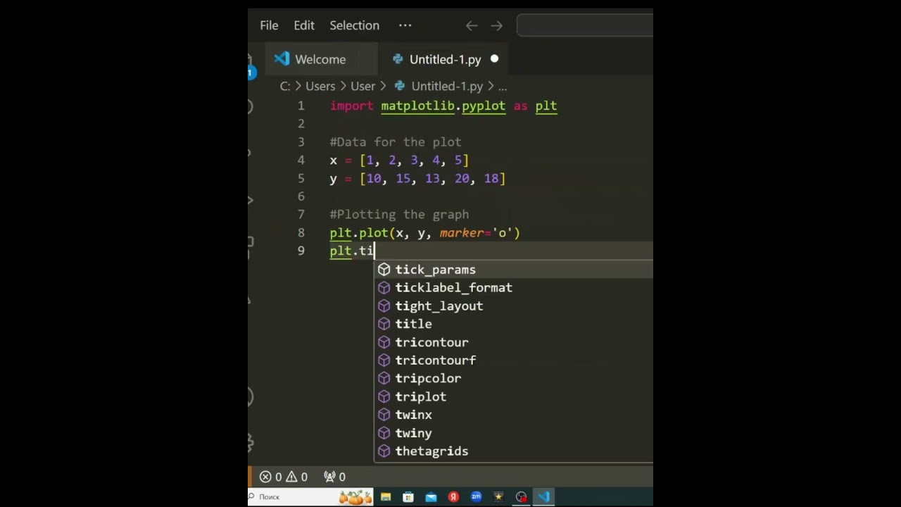 Quick Data Visualization with Matplotlib – Shorts