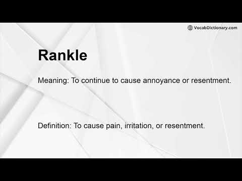 Rankle Meaning
