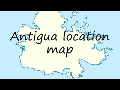 How to pronounce Antigua location map in English?