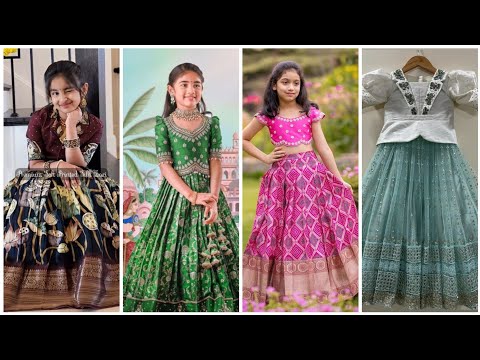 20 Different Designer Kids Lehengas 2024 || Kids Pattu Langa Jacket Designs ||Pattu Pavadai 2024