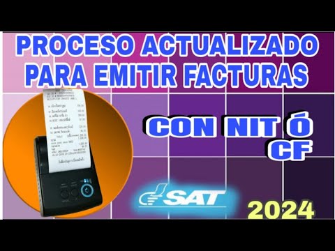 Emitir Facturas Con NIT ó Consumidor Final, Pequeño Contribuyente, Proceso 2024 SAT Guatemala.