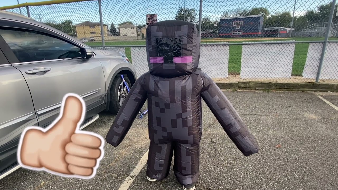 NEW MINECRAFT ENDERMAN HALLOWEEN INFLATABLE COSTUME | WALMART HALLOWEEN 2022