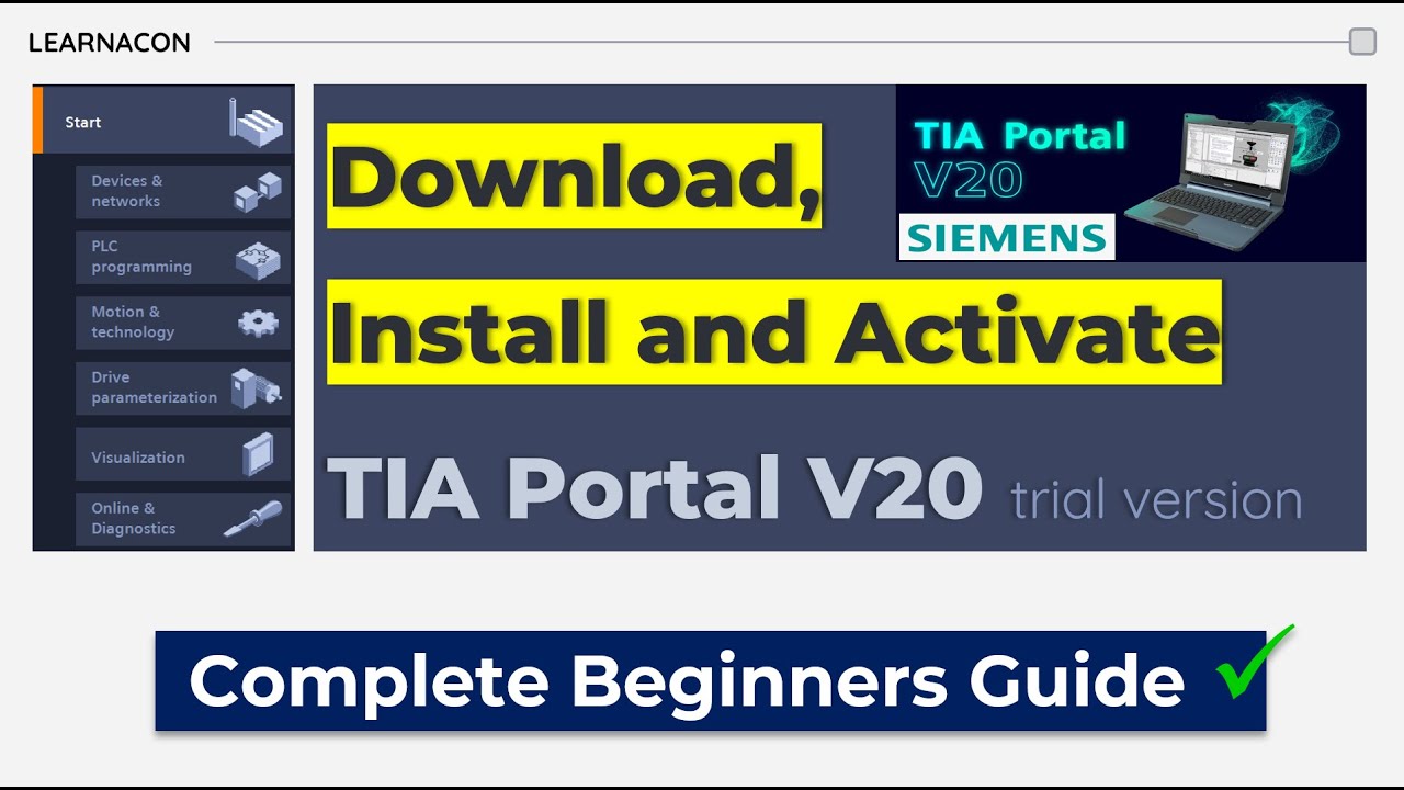 TIA Portal V20: Download, Install & Activate Trial (Beginner's Guide)