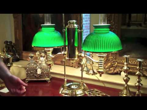 Jerry Ritch - J & M Antiques - 1878 Manhattan Brass Co. Study Lamp
