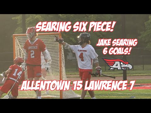 Allentown 15 Lawrence 7 | Boys Lacrosse Highlights | Jake Searing 6 Goals!