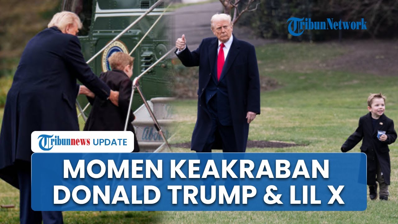 Potret Kedekatan Trump dan Lil X Anak Elon Musk, Viral di Media Sosial ...
