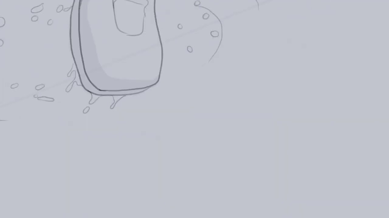 2D Animation Run Cycle, in the rain