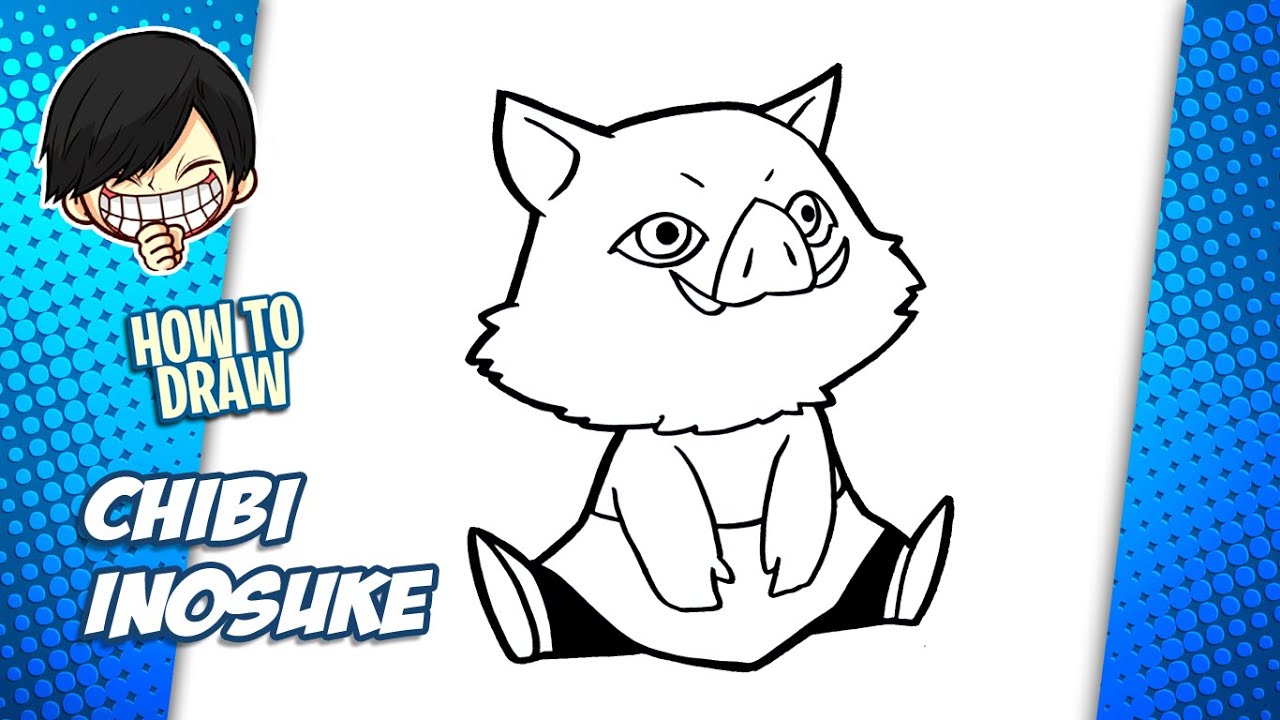 How to draw Chibi Inosuke step by step